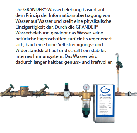 GRANDER belebtes Wasser... gegen Kalk und Rost im Wasser